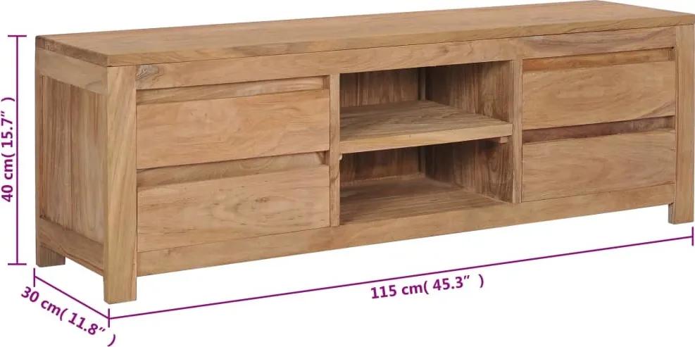 vidaXL TV stolek 115x30x40 cm masivní teakové dřevo [282846]