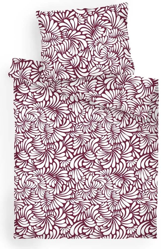 DADKA Bavlněné povlečení Iluze bordó 140x200, 70x90 cm