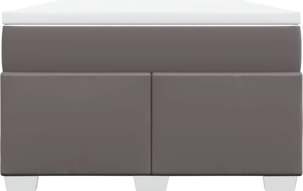 Box spring postel s matrací šedá 120x200 cm umělá kůže 3285207