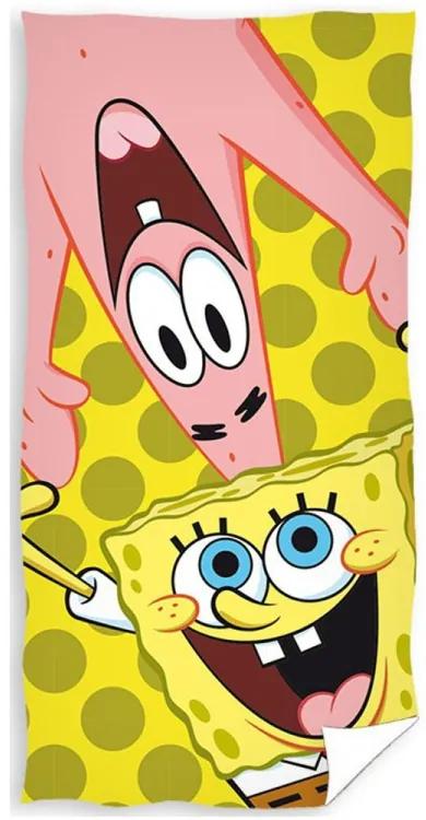 Carbotex Dětská osuška 70 × 140 cm ‒ Sponge Bob a Patrick