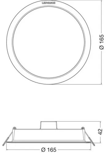 LED podhledové svítidlo LEDVANCE Downlight 165mm 13W 4000K neutrální bílá IP44