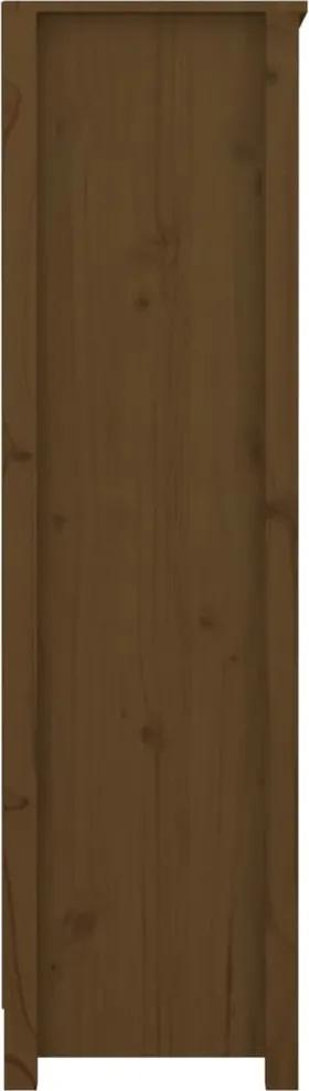 vidaXL Knihovna 80x35x126 cm masivní borovice [821687] Barva: Přírodní