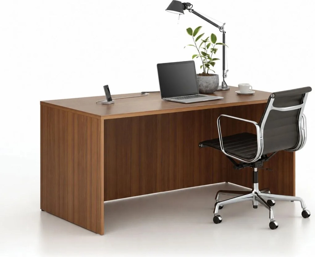 Kancelářský psací stůl FRAME, 160x80 cm, ořech