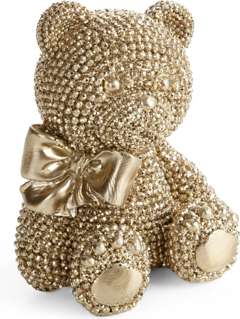DEKORAČNÍ SOŠKA BEAR 6X8 CM ŠAMPAŇSKÁ