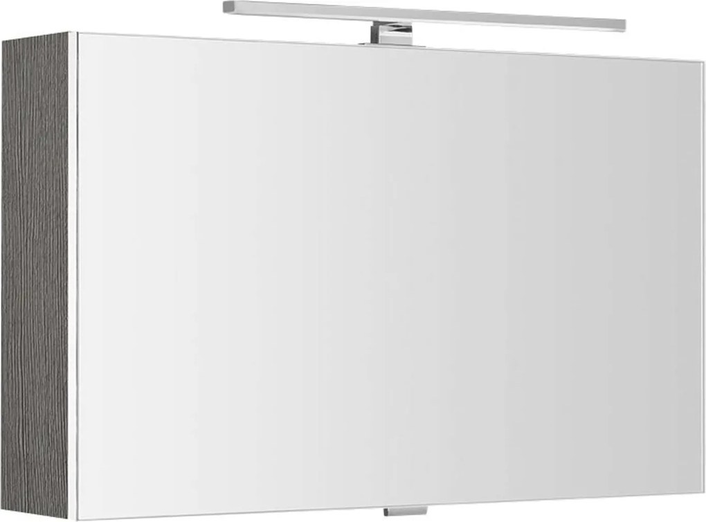 Sapho Cloe - Zrcadlová skříňka s LED osvětlením 80x50x18 cm, dub stříbrný CE080-0011
