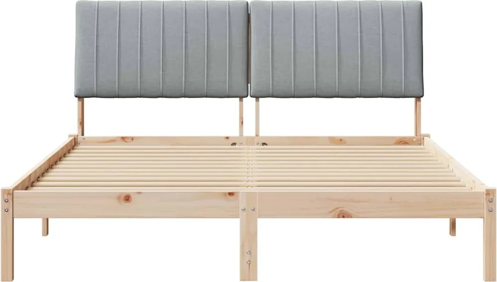 Rám postele s čelo Hnědá 160 x 200 cm Masivní borové dřevo 3394408