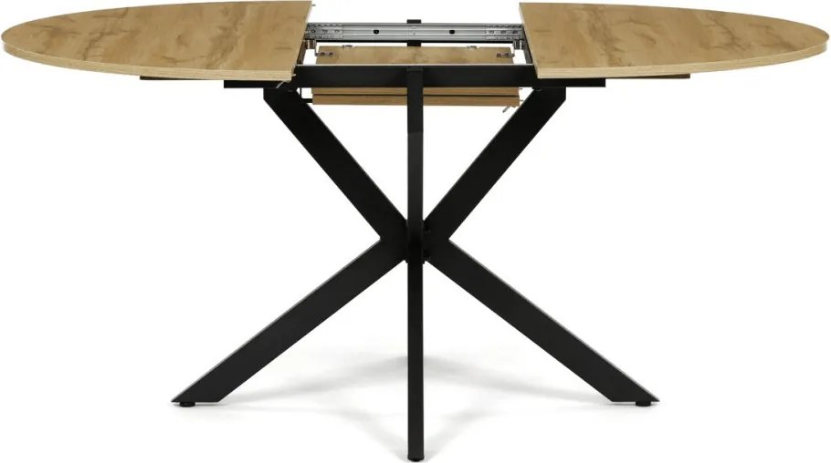 Jídelní stůl rozkládací 120-160x120 cm DT-I1120 OAK, melamin, dub – Barva (vyberte): hnědá béžová