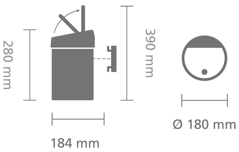 Brabantia Koš Touch Bin 3L lesklá ocel