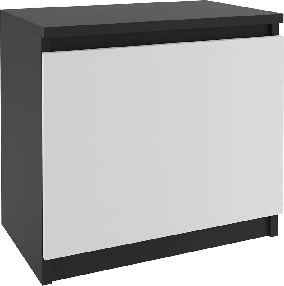 Noční stolek Belini černý / bílý  SI SN1/0/B/W/0/0