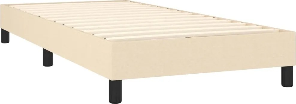 vidaXL Box spring postel s matrací 100 x 200 cm textil [3129854] Barva: krémová
