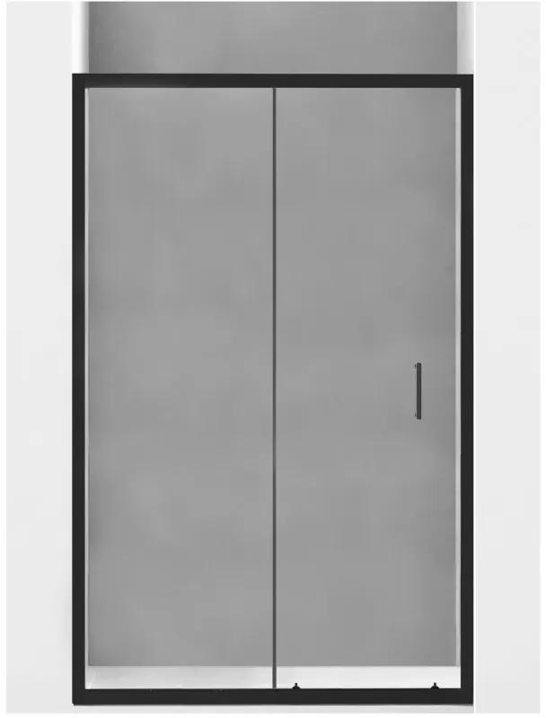 MEXEN APIA sprchové dveře 140x190 cm 5mm, černá-čiré 845-140-000-70-00 - MEXEN