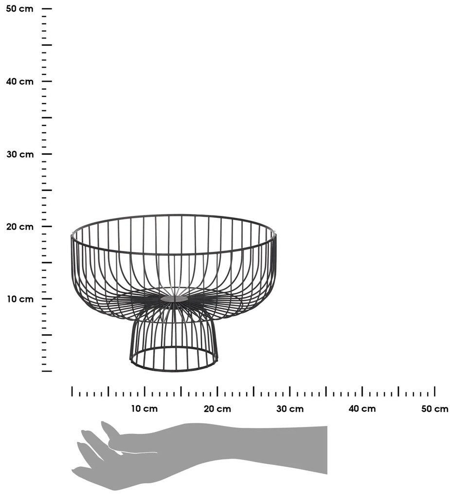 Kovová mísa na ovoce Lesi, 28x19 cm