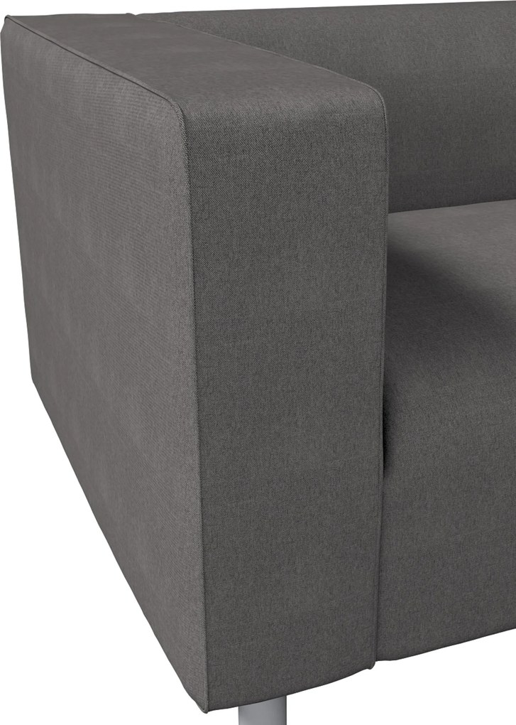 Potah na pohovku IKEA  Klippan 2-místná barva šedá látka pletený vzor