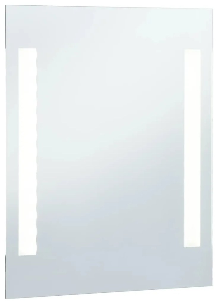 Koupelnové nástěnné zrcadlo V s LED osvětlením | 50x60 cm