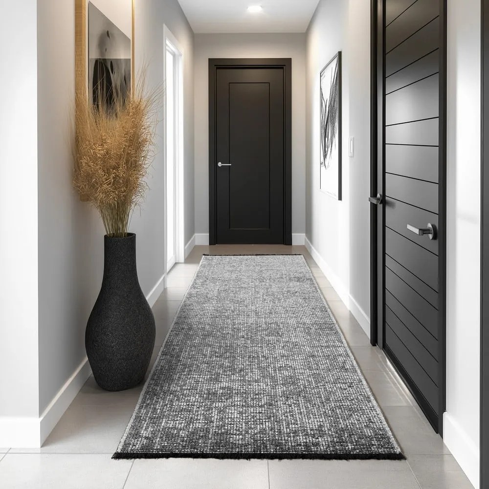 Tmavě šedý pratelný běhoun 80x250 cm Space 1900 – Ayyildiz Carpets
