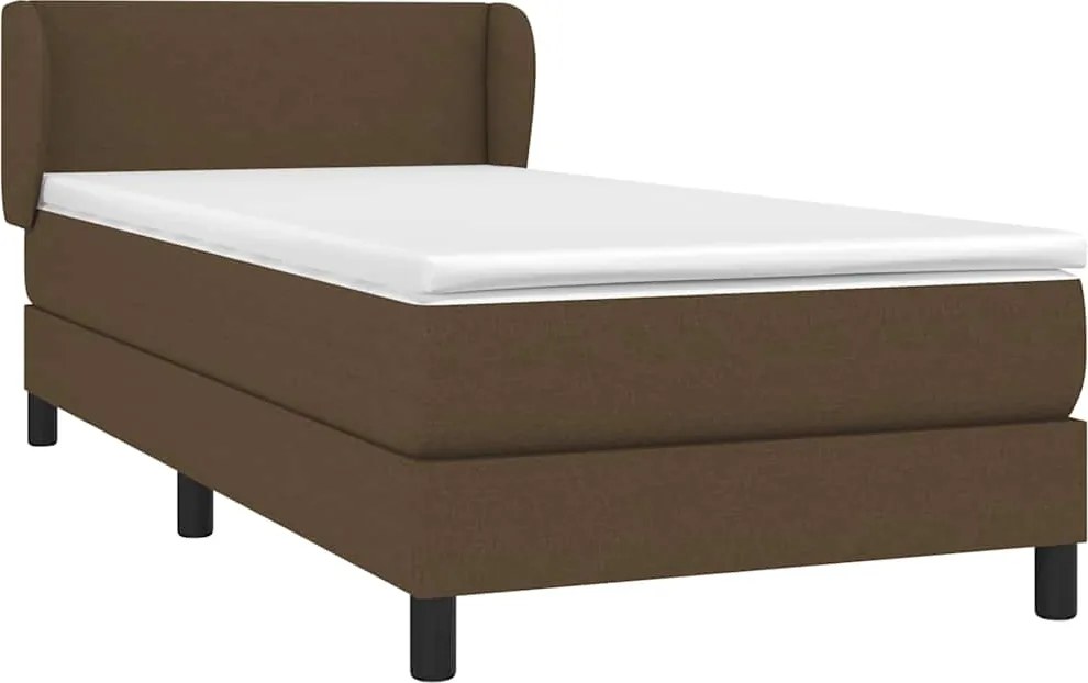 Box spring postel s matrací tmavě hnědá 80x200 cm textil 3126040