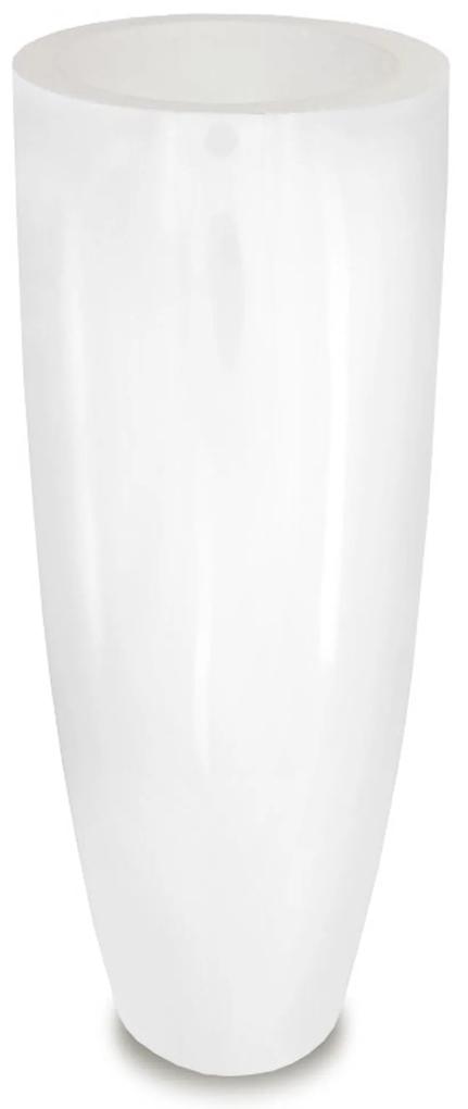 Hladká bílá váza 96574