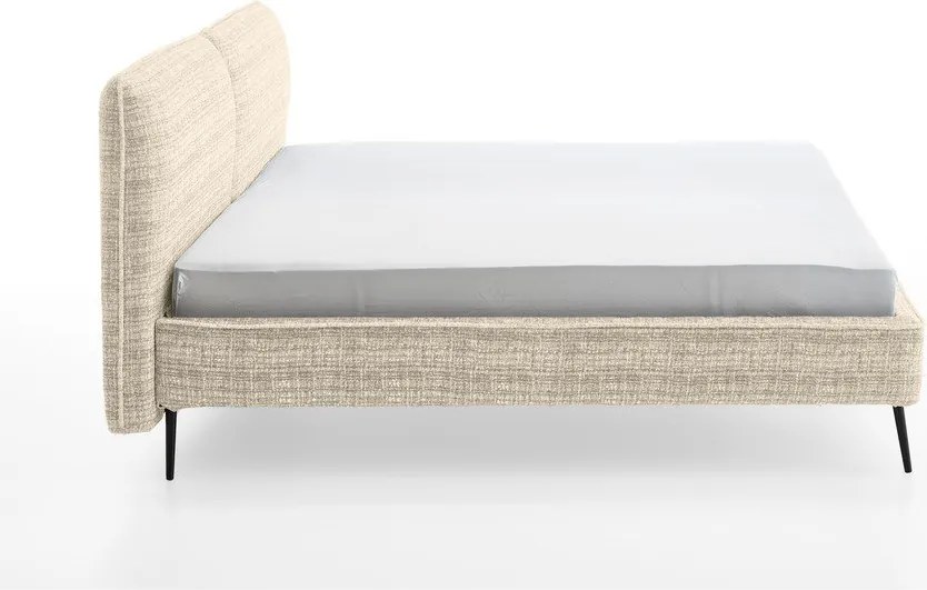Béžová čalouněná dvoulůžková postel bez roštu 200x200 cm Infinity – Meise Möbel
