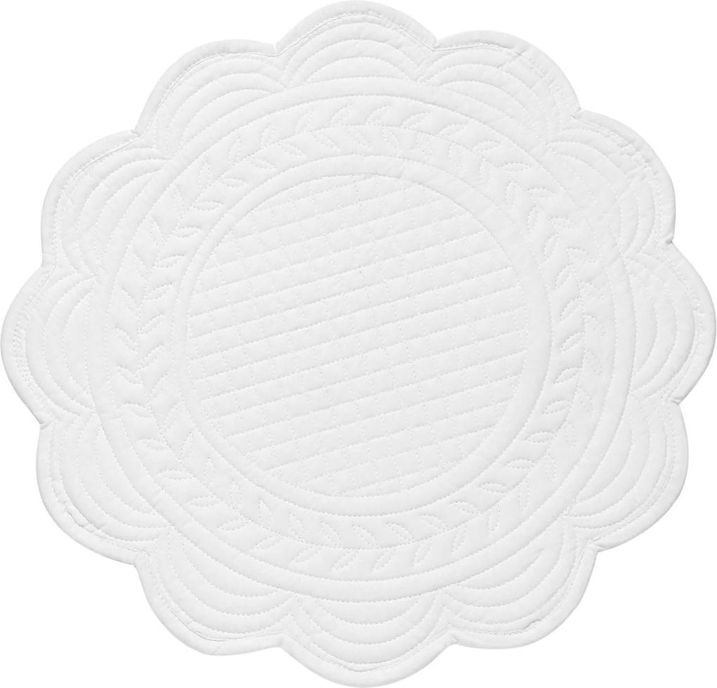 CÔTÉ TABLE Látkové prostírání bílé 30 cm, bílá barva, textil