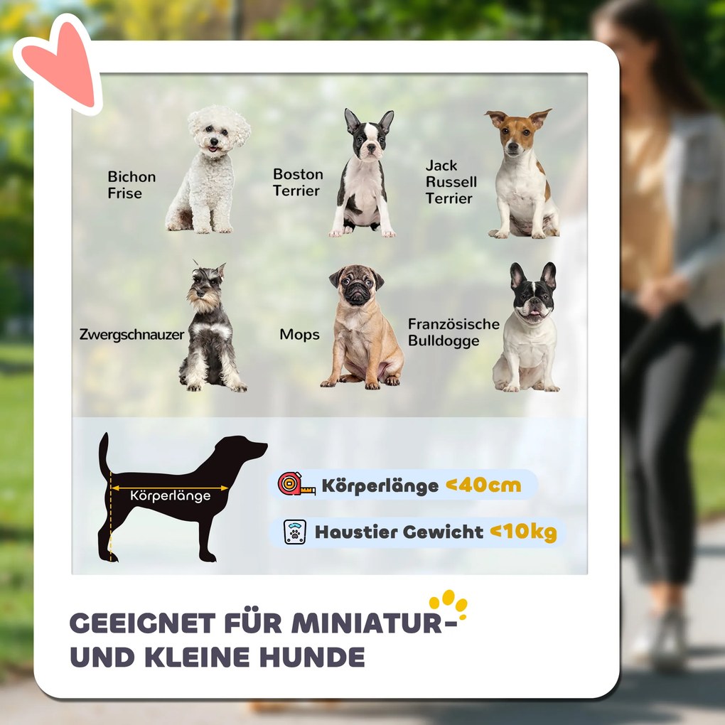 PawHut Kočárek pro psy Pet buggy Kočárek pro psy, skládací, odnímatelný košík, 81 x 58 x 97,5 cm, černá+khaki+bílá