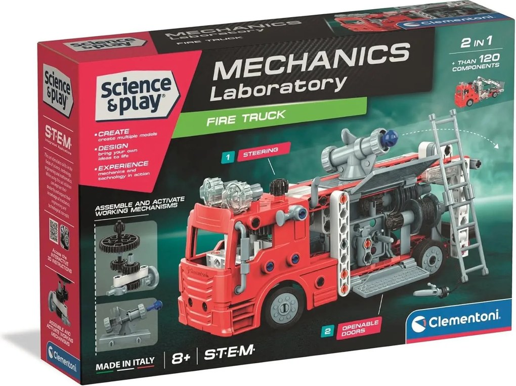Clementoni science&play mechanická laboratoř hasičské auto