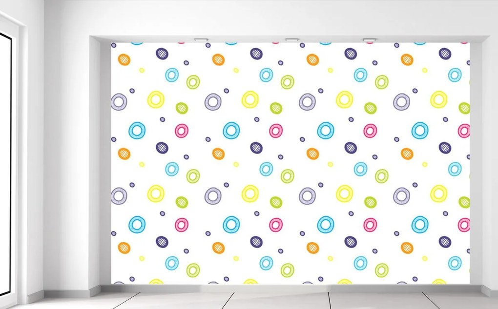 Gario Fototapeta Barevné kolečka Materiál: Vliesová, Rozměry: 95 x 205 cm
