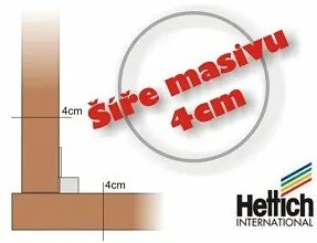 Postel Postelia BELNA Buk 180x210 - Dřevěná postel z masivu, bukové dvoulůžko o šíři masivu 4 cm