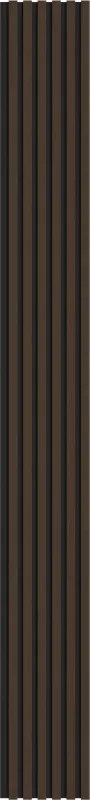 Mexen Lam-F, akustické stěnové lamely 275 × 30 cm, plstěný podklad 8 mm, technická dýha, ořech palisandrový, S105-275307-3015-021