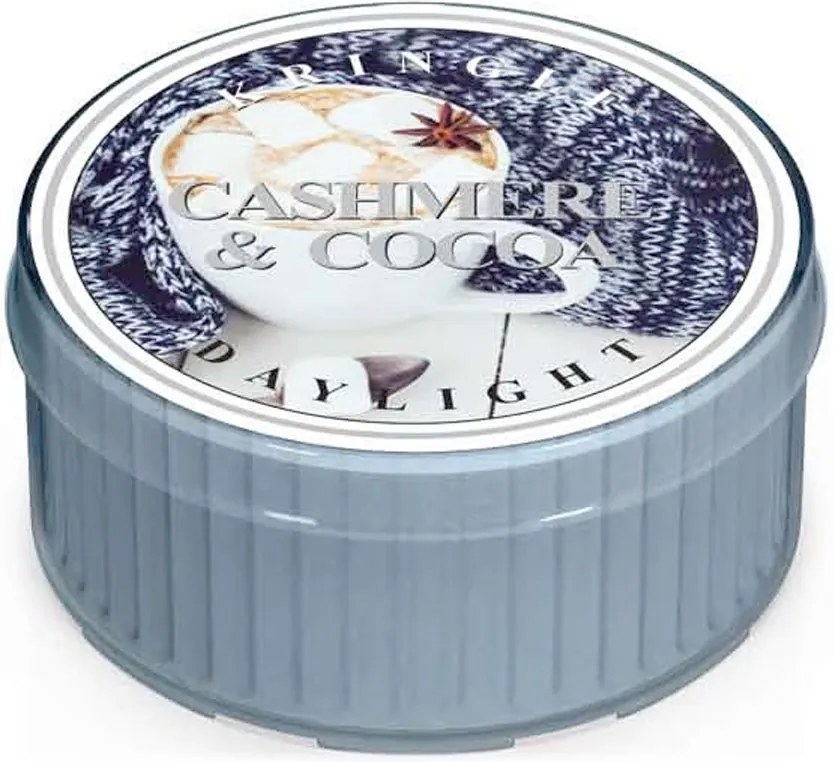 Kringle Candle – Daylight vonná svíčka Cashmere Cocoa (Kašmír a kakao), 35 g