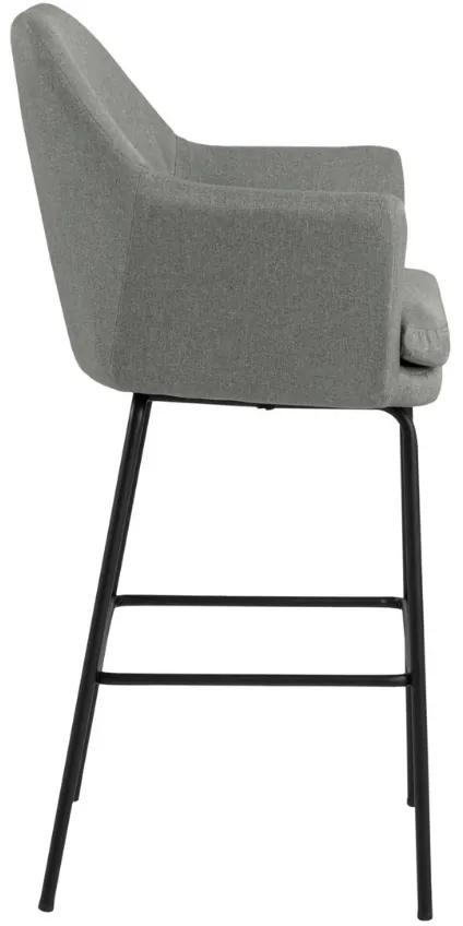 SCANDI Světle šedá látková barová židle Glenn 109 cm | BIANO