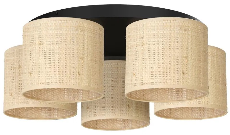 Luminex Lustr přisazený RATTAN 5xE27/60W/230V ratan LU5277