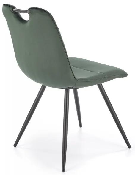 Jídelní židle REZA — kov, látka, více barev Hořčicová