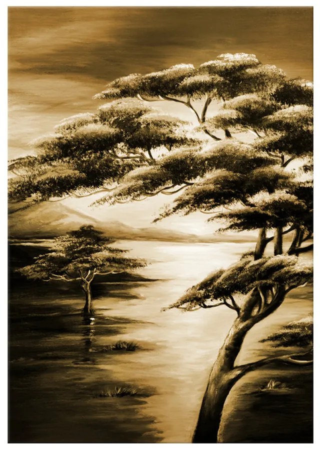 Gario Ručně malovaný obraz Silné stromy Rozměry: 100 x 70 cm