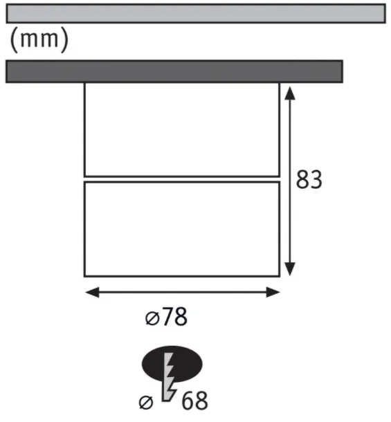 Paulmann 93373 Spircle, bílé stropní bodové svítidlo, 8W LED 3000K, výška 8,3cm