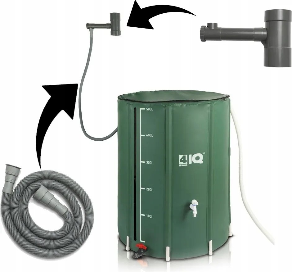 Nádrž na dešťovou vodu s výztuží 500 l, sud, zahradní nádoba