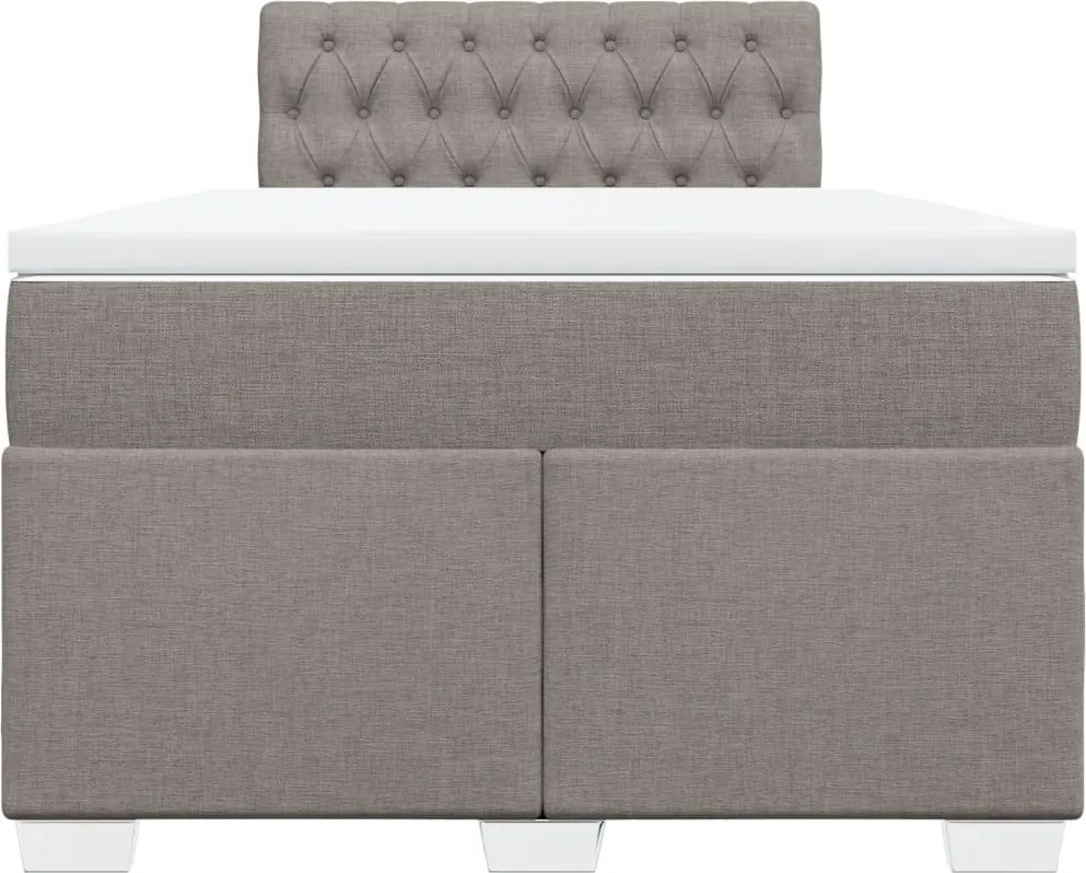 Box spring postel s matrací taupe 120x190 cm textil 3288138