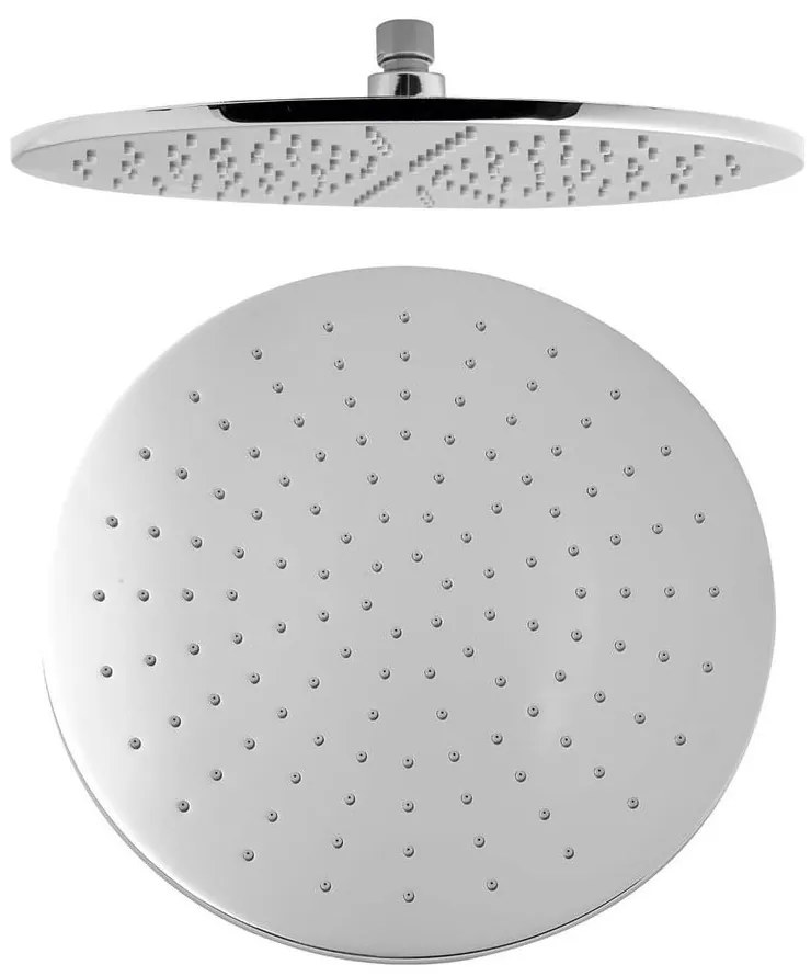 Mosazná hlavová sprcha v leskle stříbrné barvě ø 30 cm – Sapho