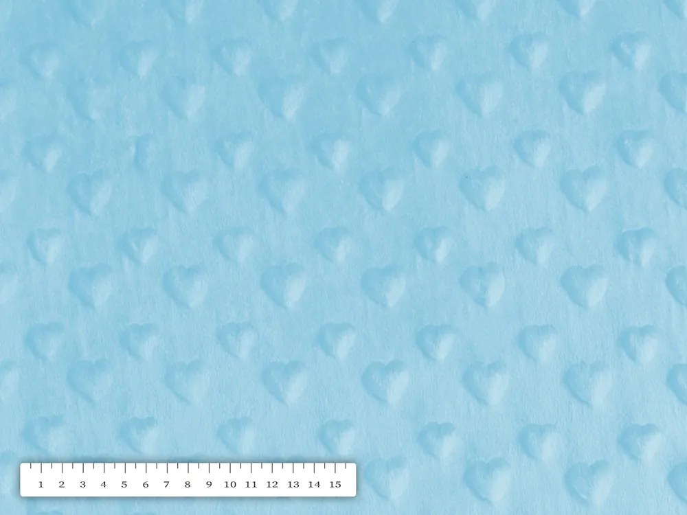 Biante Dětský povlak na polštář Minky 3D srdíčka MKS-001 Ledový modrý 30 x 50 cm