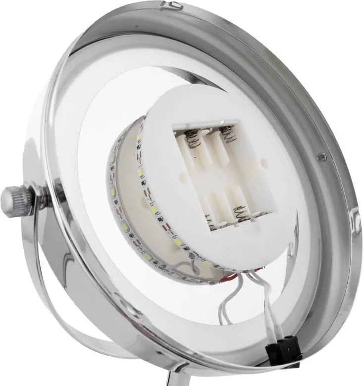 Erga Kimi, zvětšovací kosmetické zrcadlo s LED podsvícením 210x320 mm, chromová, ERG-YKA-CH.KIMI