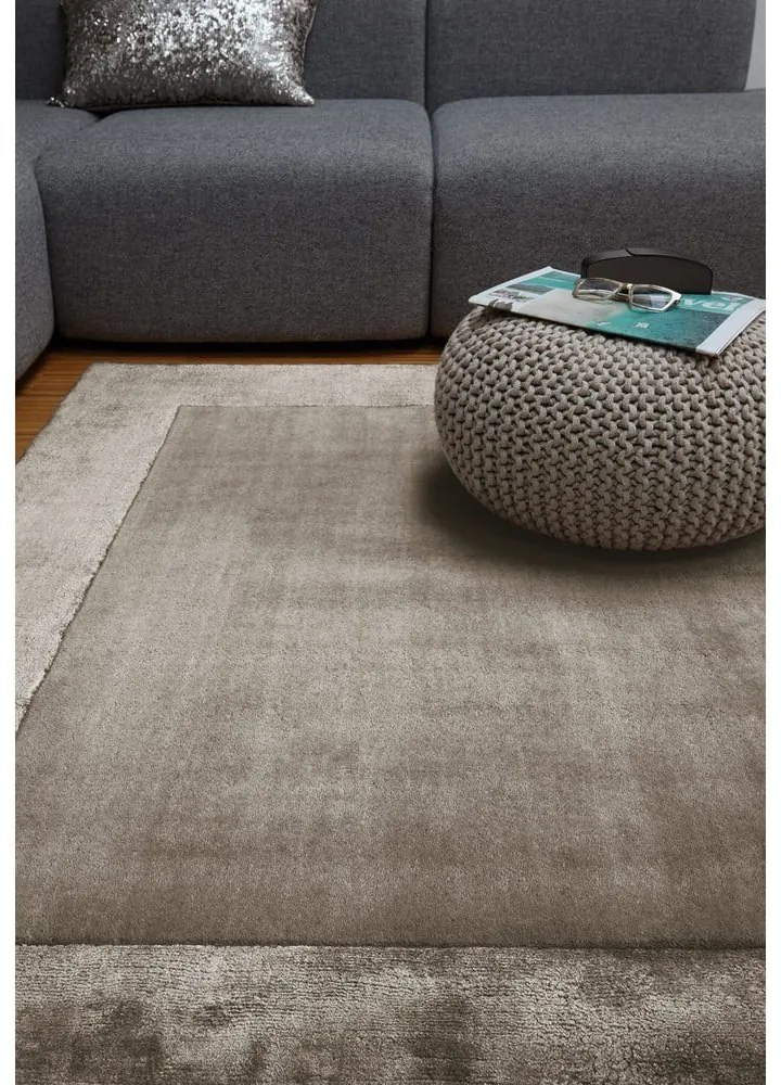 Hnědý ručně tkaný koberec s příměsí vlny 120x170 cm Ascot – Asiatic Carpets