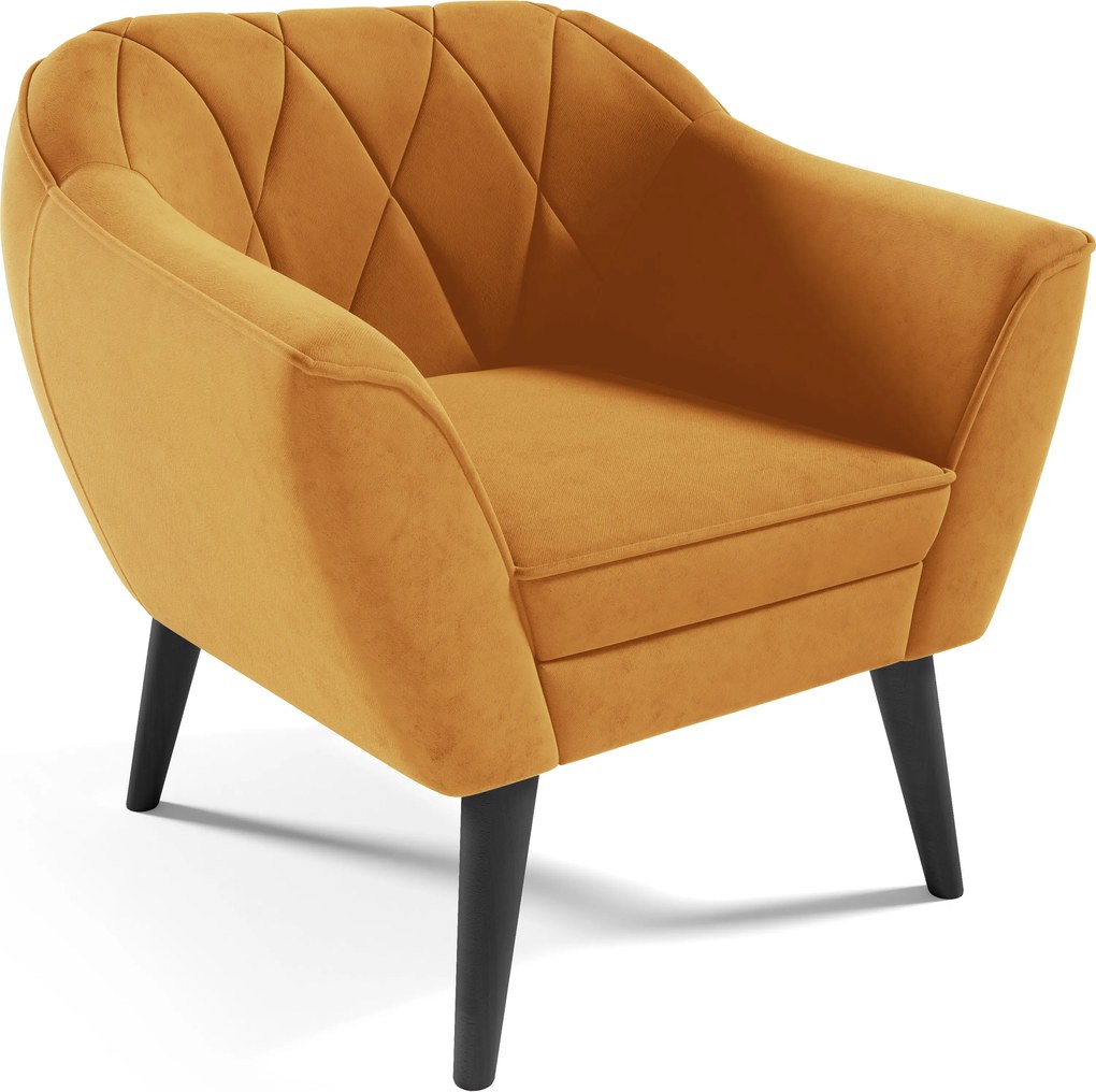 Eka Křeslo PRIME Látka Velutto: Světle hnědá (Velutto 03), Výběr nohou: Přírodní