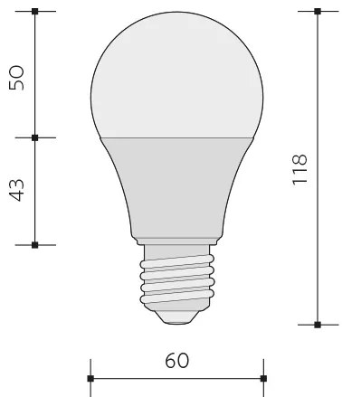 PANLUX LED ŽÁROVKA DELUXE světelný zdroj 12W  studená bílá