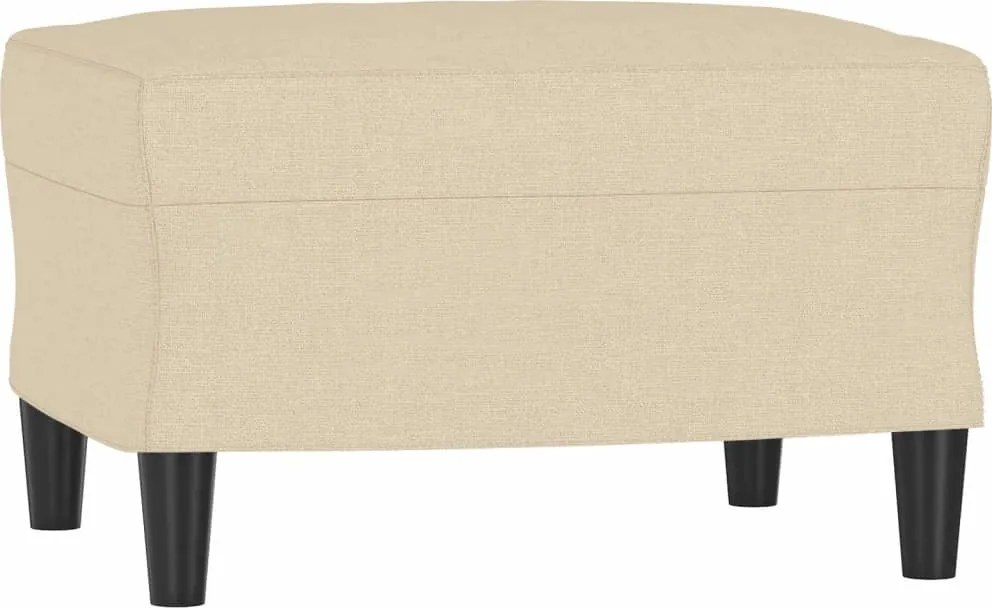 3místná pohovka s podnožkou krémová 180 cm textil 3201137