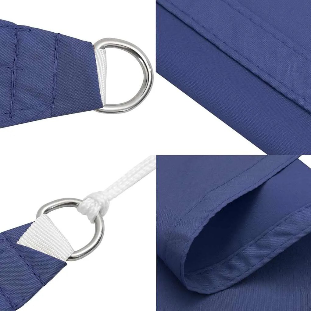 Stínící plachta oxfordská látka trojúhelníková 4x5x5 m modrá 135564