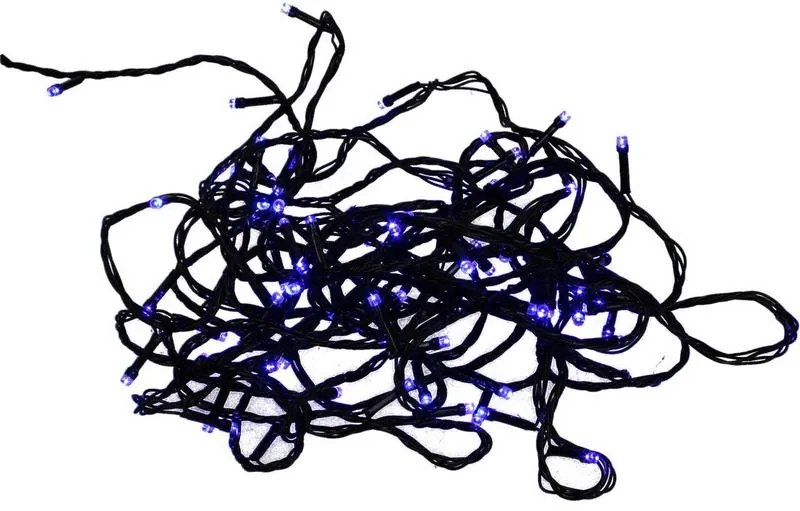 SOLIGHT LED vánoční řetěz, 3m, 20 LED, 3 x AA, modré světlo, zelený kabel