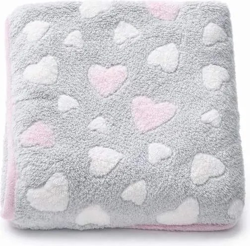 Dětská deka New Baby 80x90 heart pink
