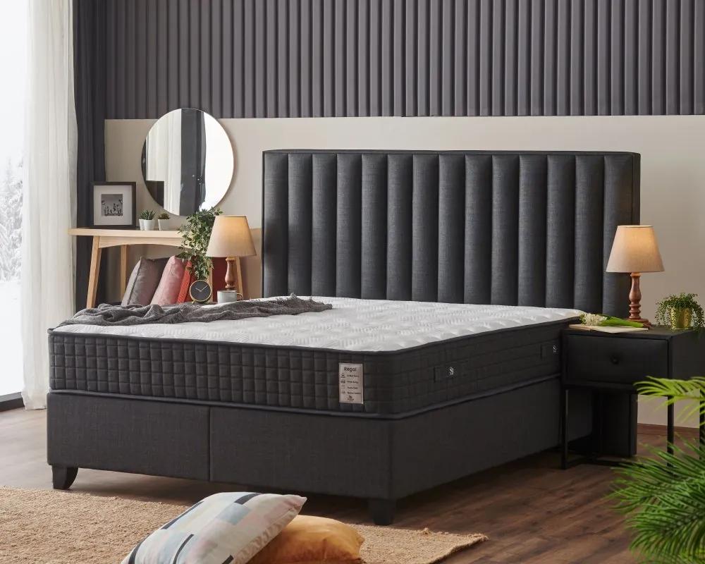 Čalouněná postel REGAL - antracit 120 × 200 cm