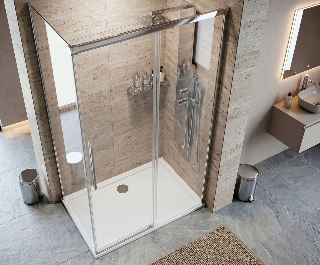 Gelco Luxor sprchový kout obdélníkový 120 x 100 x 200 cm L/P varianta posuvné chrom čiré sklo GU1212CHGU5610CH