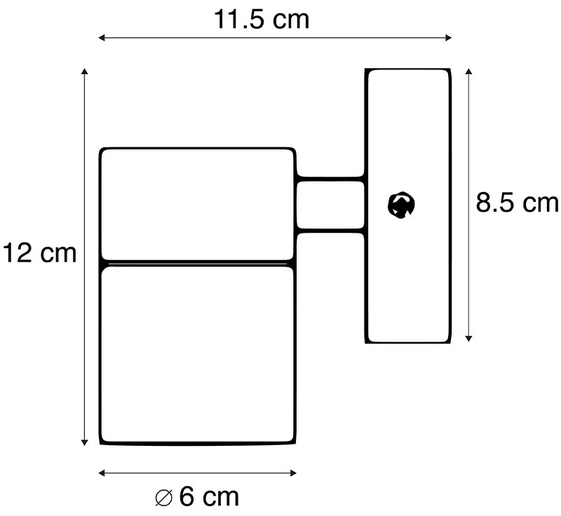 Venkovní nástěnné svítidlo ocel IP44 - Solo