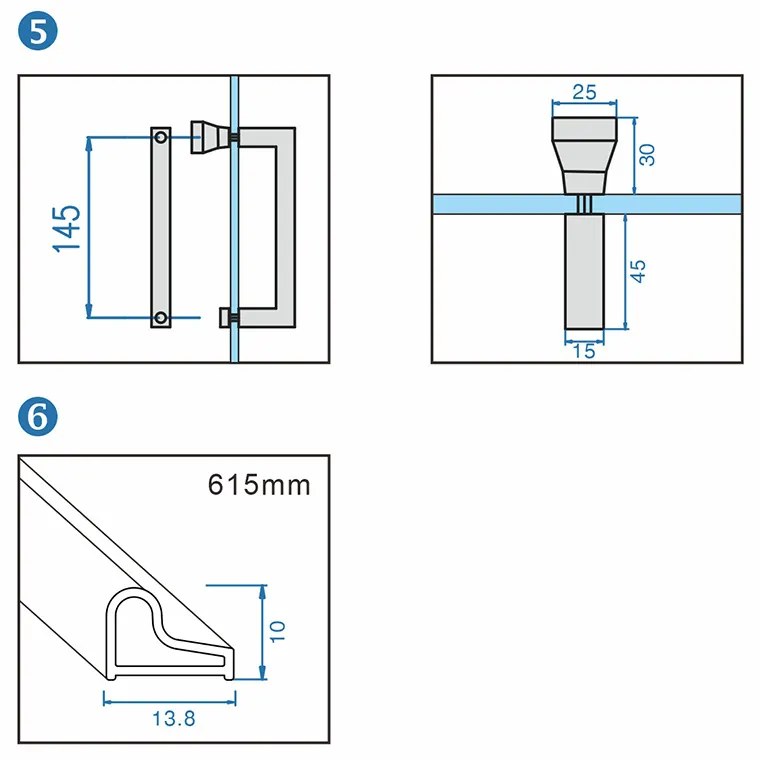 BPS-koupelny Pětiúhelníkový sprchový kout HYD-PK10 100x100 černá/transparent